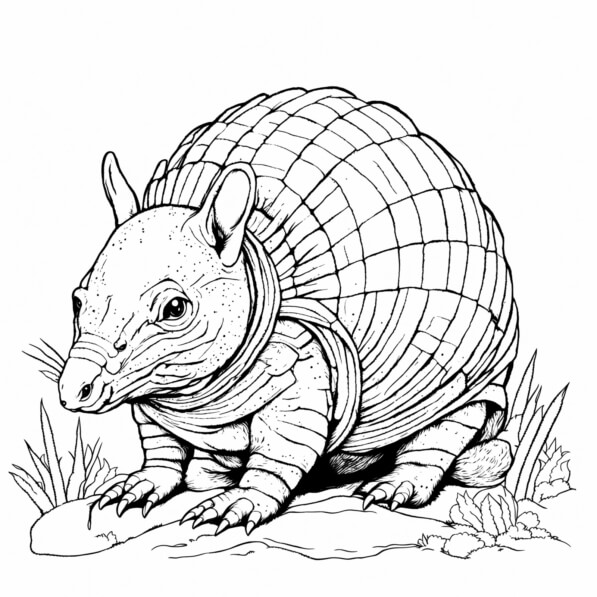 Download Armadillo Coloring Page Coloring pages Online - Creative Fabrica