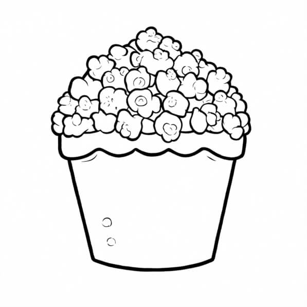 Download Popcorn Bowl Coloring Page Coloring pages Online - Creative ...