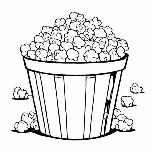 Download Bucket of Popcorn Coloring Page Coloring pages Online ...