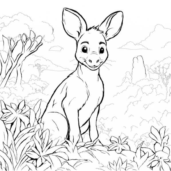 Descarga Página para colorear de canguro en la jungla Páginas para colorear En Línea - Creative ...