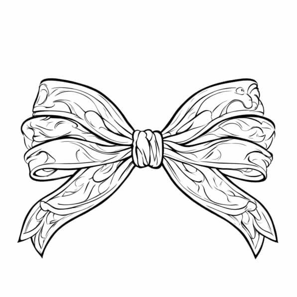 Download Intricate Bow Pattern for Crafts and Gifts Coloring pages ...