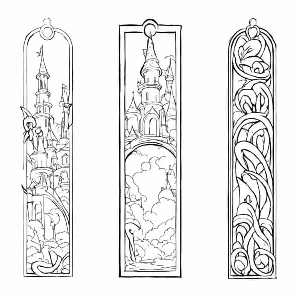 Download Artistic Disney-Inspired Bookmarks Coloring pages Online ...