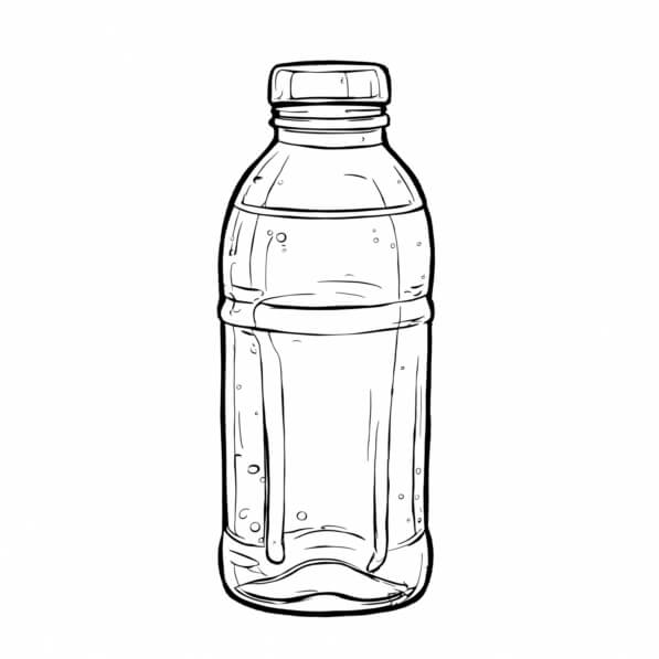 Download Empty Water Bottle Drawing Coloring pages Online - Creative ...