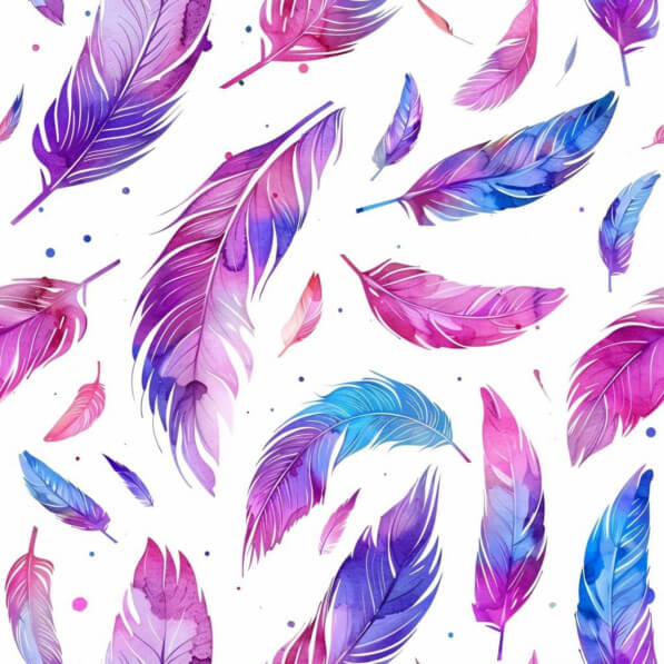 Download Watercolor Feather Pattern Patterns Online - Creative Fabrica
