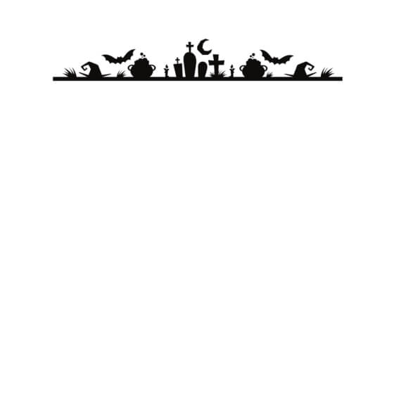 Download Black and White Halloween Border Borders & Corners Online ...