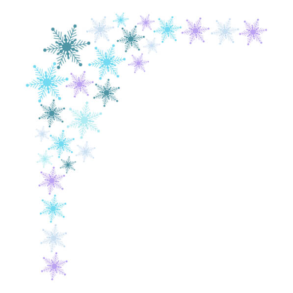 Download Snowflake Corner with Blue and Purple Snowflakes Borders ...