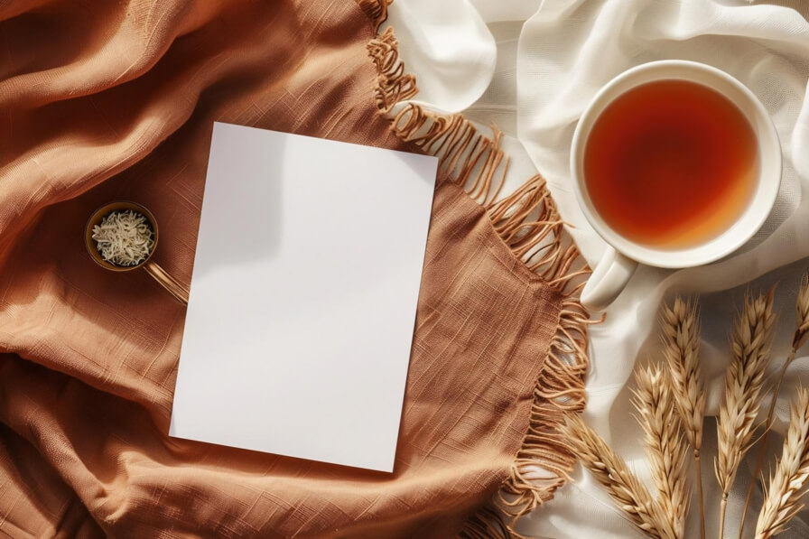 Download Cozy Tea Time with Wheat and Spoons Mockups Online - Creative ...