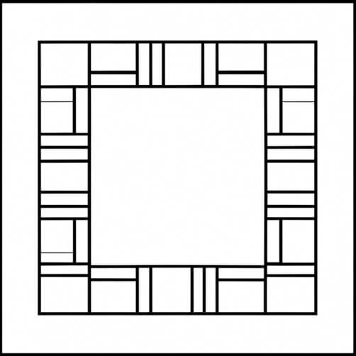 Download Square Frame with Geometric Shapes Coloring pages Online ...