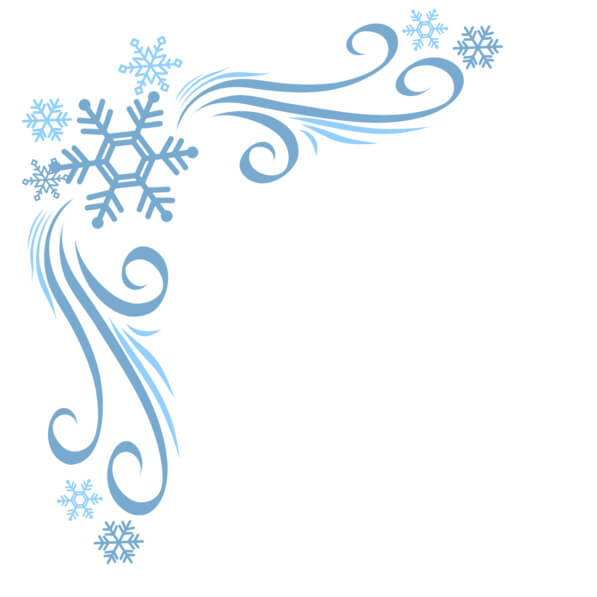 Télécharger Bordure en forme de flocon de neige avec décorations ...