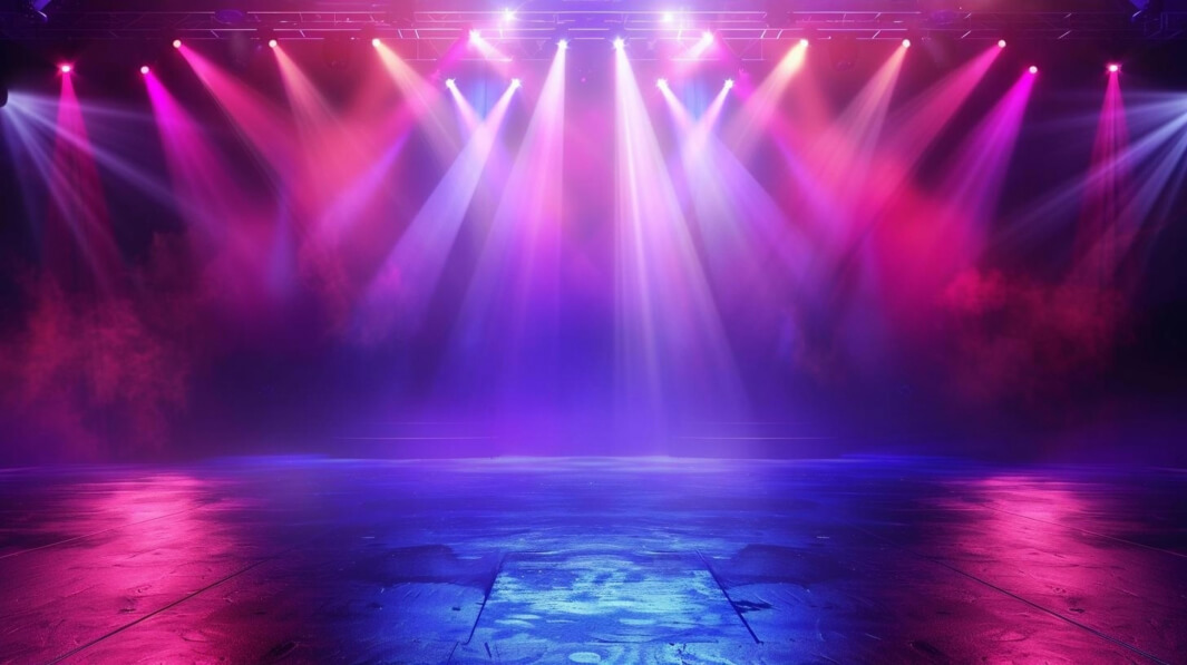 Download Colorful Stage with Lights and Spotlights Backgrounds Online ...