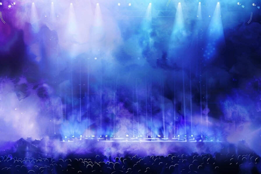 Download Concert Stage with Blue and Purple Lighting Backgrounds Online ...