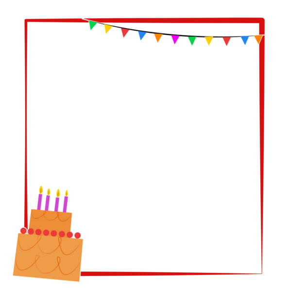 Baixe Bolo de Aniversário Festivo com Velas e Balões Frames - Creative ...