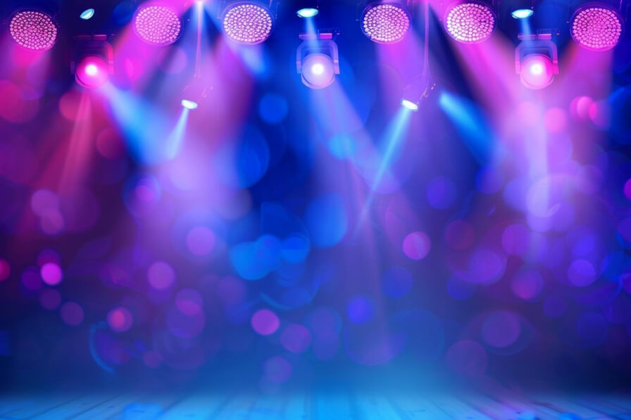 Scarica Sfondo del palco colorato con luci e faretti Sfondi Online ...