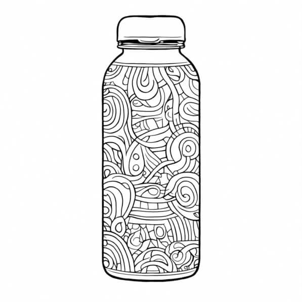 Download Educational Water Bottle Image Coloring pages Online ...
