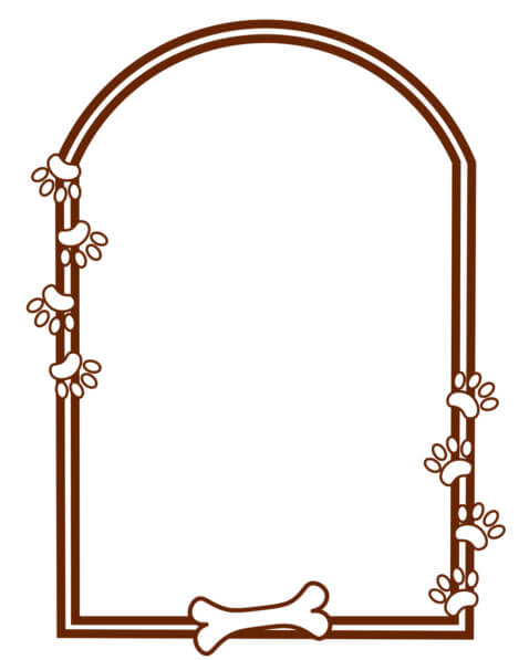 Download Decorative Dog Paw Print Frame Frames Online - Creative Fabrica
