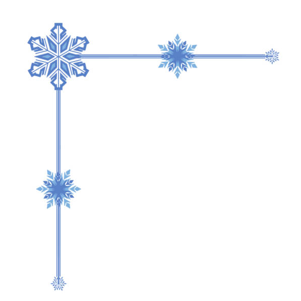 Download Blue Snowflake Border Borders & Corners Online - Creative Fabrica