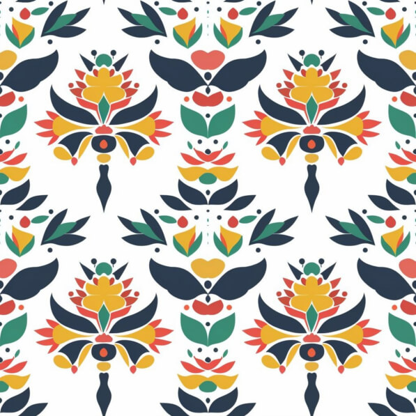 Download Colorful Floral Pattern on White Background Patterns Online ...