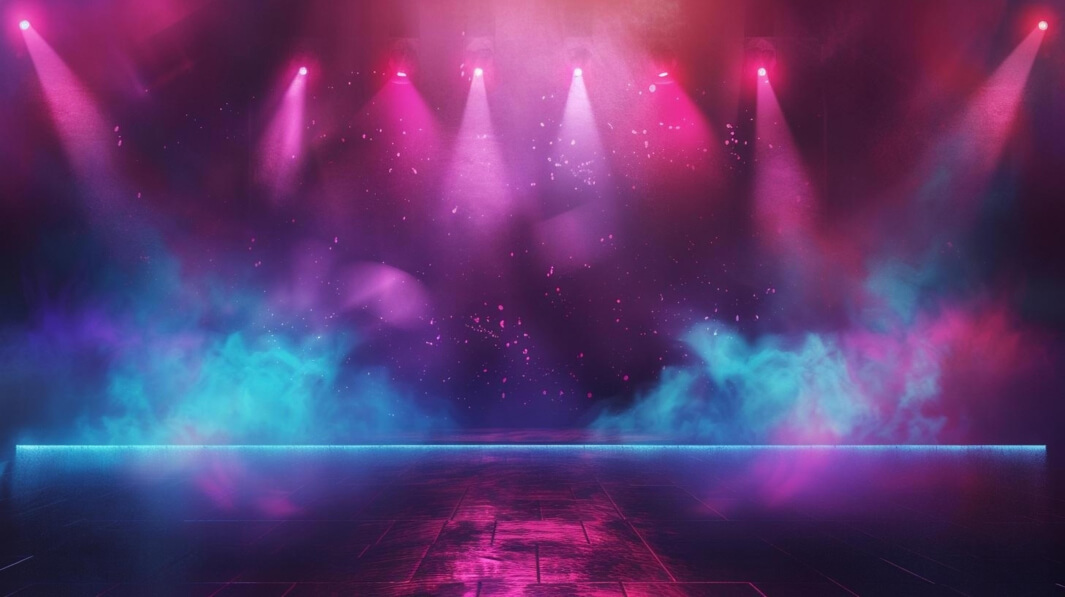 Download Colorful Stage with Spotlights Backgrounds Online - Creative ...