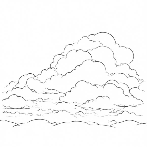 Download Educatieve tekening van wolken in de lucht Kleurplaten online ...