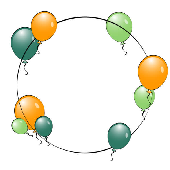 Descarga Círculo Colorido de Globos para Celebraciones Marcos En Línea ...
