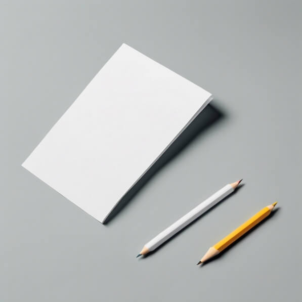 Scarica Foglio Bianco Vuoto e Matite Gialle Mockups Online - Creative ...