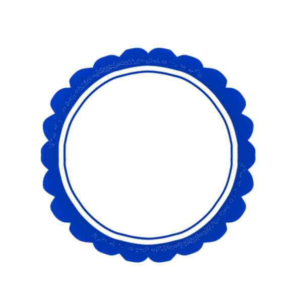 Descarga Círculo Azul Decorativo con Bordes Blancos Festoneados Marcos ...