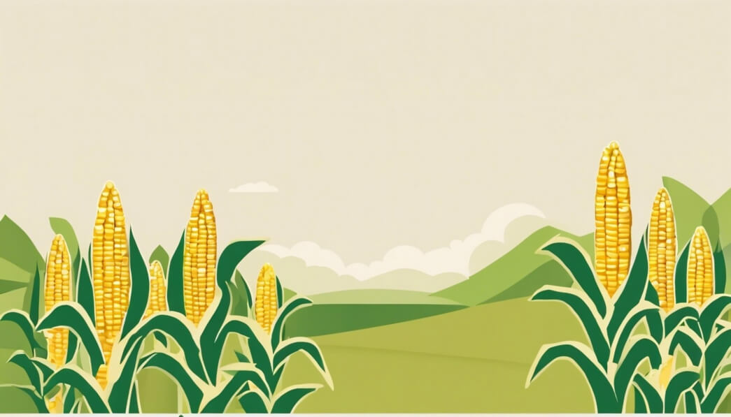 Download Illustration of a Corn Field with Mountains and Hills ...