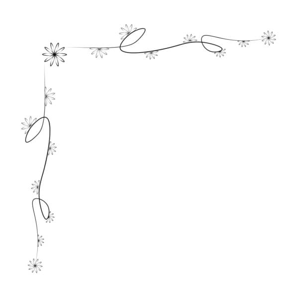Download Black and White Flower-Shaped Frame Borders & Corners Online ...