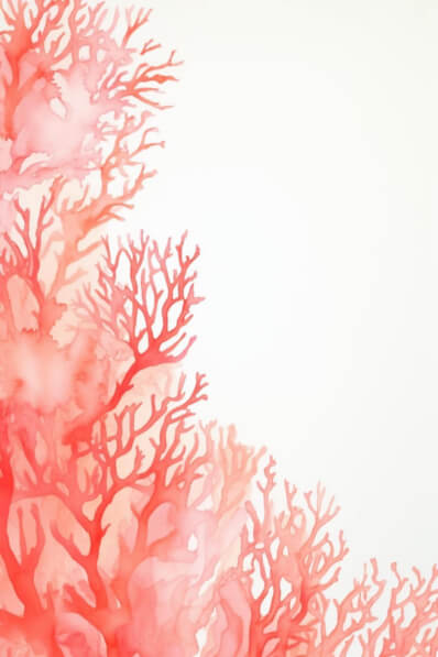 Download Watercolor Painting of Coral Reef with Red Corals Backgrounds ...