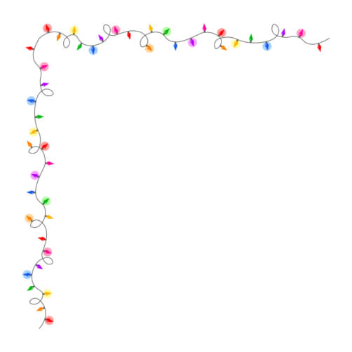 Download Christmas Garland Border with Colorful Lights Borders ...