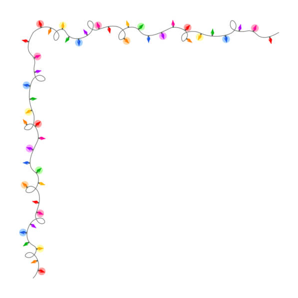 Download Colorful Christmas Lights Border Borders & Corners Online ...