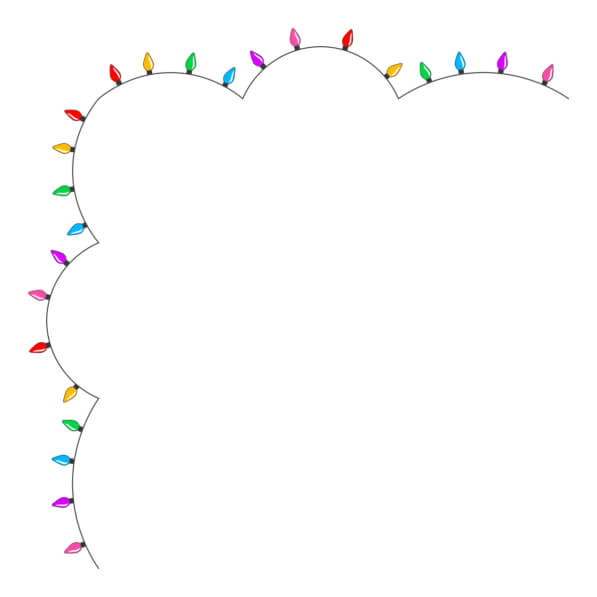 Download Colorful Christmas Lights Border Borders & Corners Online ...