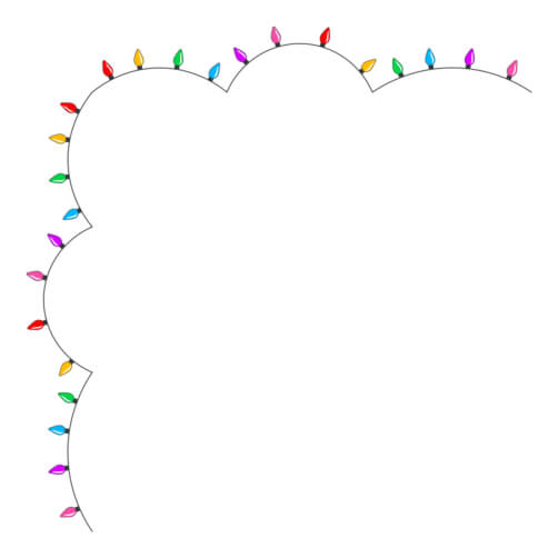 Download Christmas Garland Border with Colorful Lights Borders ...