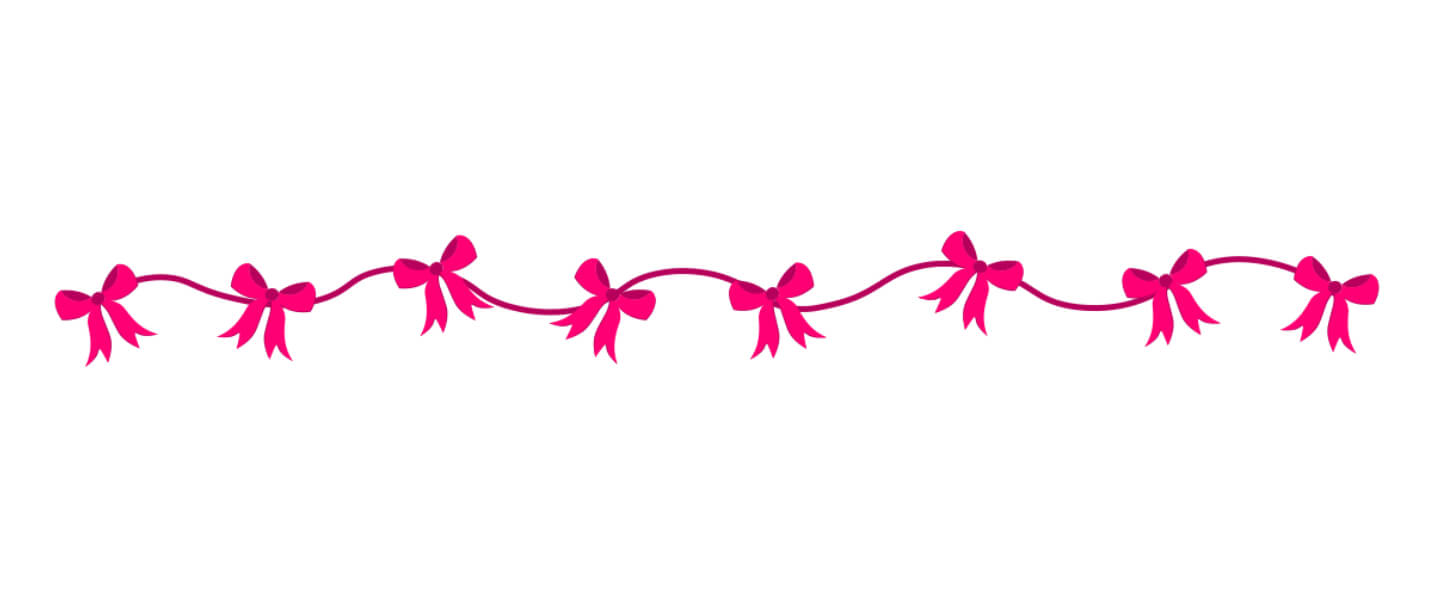 Download Line of Pink Bows for Gift Decoration Borders & Corners Online ...