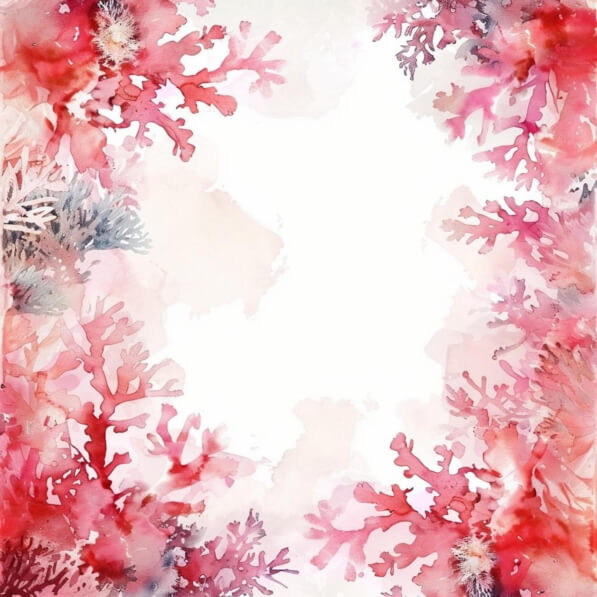 Download Watercolor Background with Coral Reefs and Seashells ...