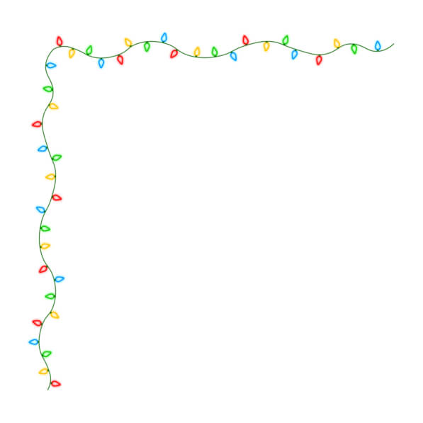 Download Colorful Christmas Lights Frame Borders & Corners Online ...
