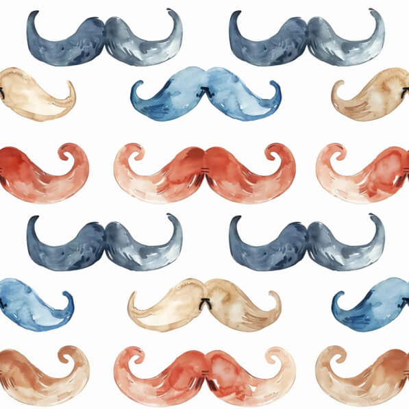 Download Colorful Watercolor Mustache Pattern Patterns Online ...