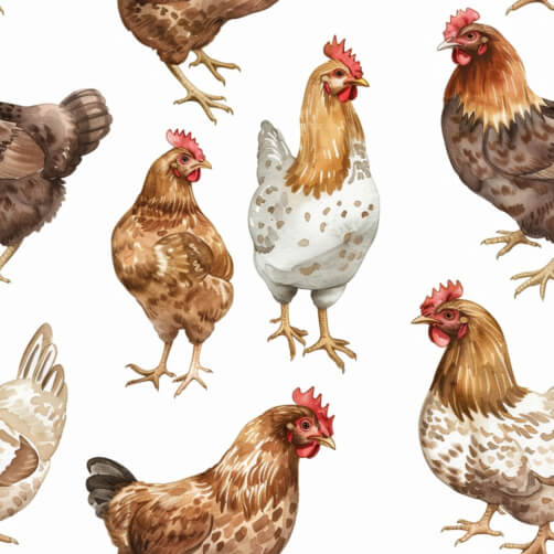 Download Colorful Chicken and Floral Pattern Patterns Online - Creative ...