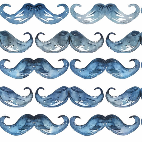 Baixe Padrão de Bigode Azul Padrões - Creative Fabrica