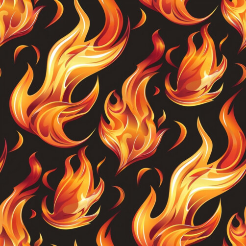 Download Seamless Pattern of Orange Fire Flames on Red Background ...