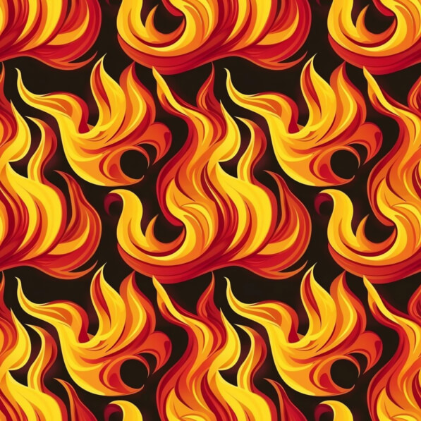 Download Seamless Fire Flames Pattern on Black Background Patterns ...