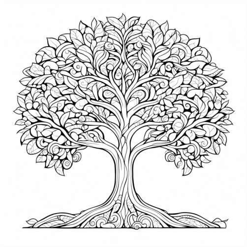 Download Tree of Life Coloring Page Coloring pages Online - Creative ...