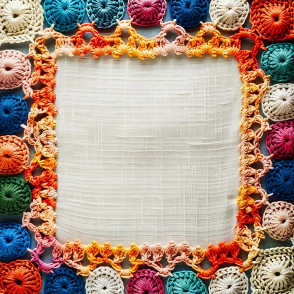 Download Colorful Crocheted Frame Backgrounds Online - Creative Fabrica