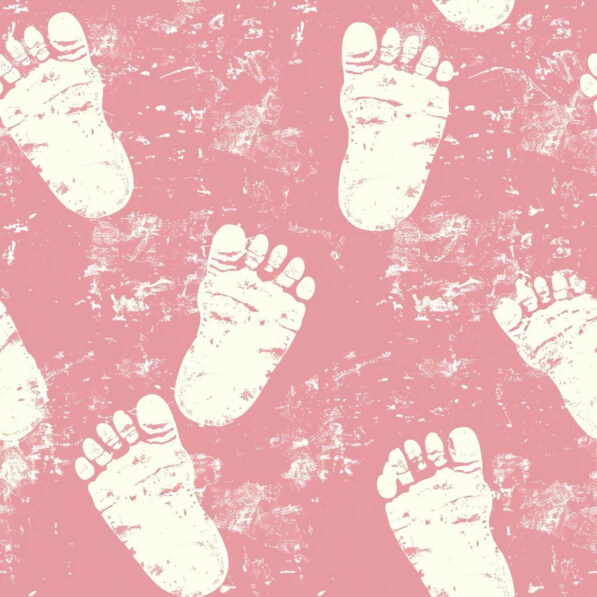 Download Pink Background with White Footprints Patterns Online ...