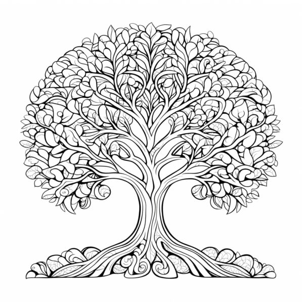 Download Intricate Tree of Life Coloring Page Coloring pages Online ...