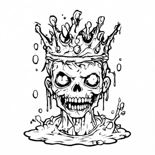 Download Zombie Swimming with Bubbles Coloring pages Online - Creative ...