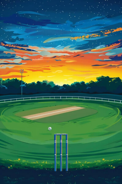 Download Cricket Field at Night with Sunset Backgrounds Online ...