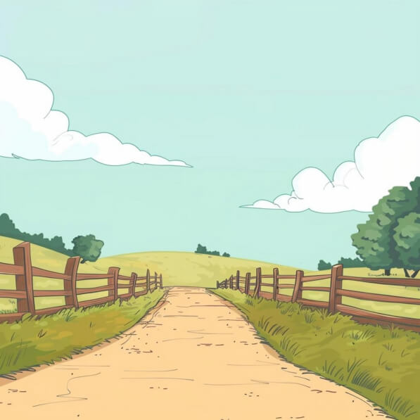 Scarica Disegno in stile cartone animato di una strada di campagna ...