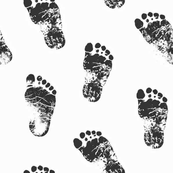 Download Seamless Black and White Footprint Pattern Patterns Online ...
