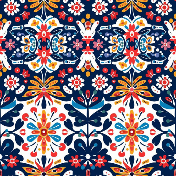 Descarga Patrón floral mexicano colorido Patrones En Línea - Creative ...